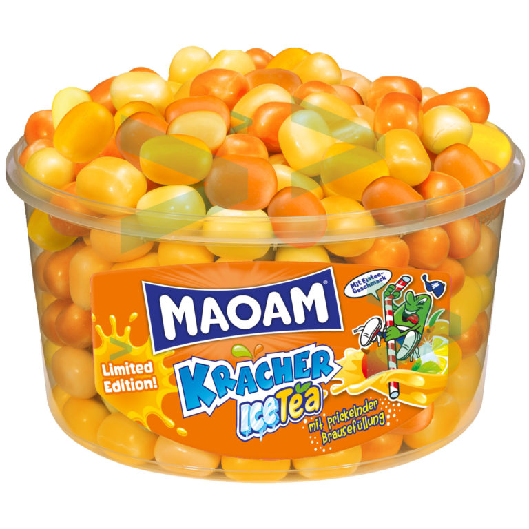 Maoam Kracher Ice-Tea mit Brausefüllung - atundo Food, Drinks and more